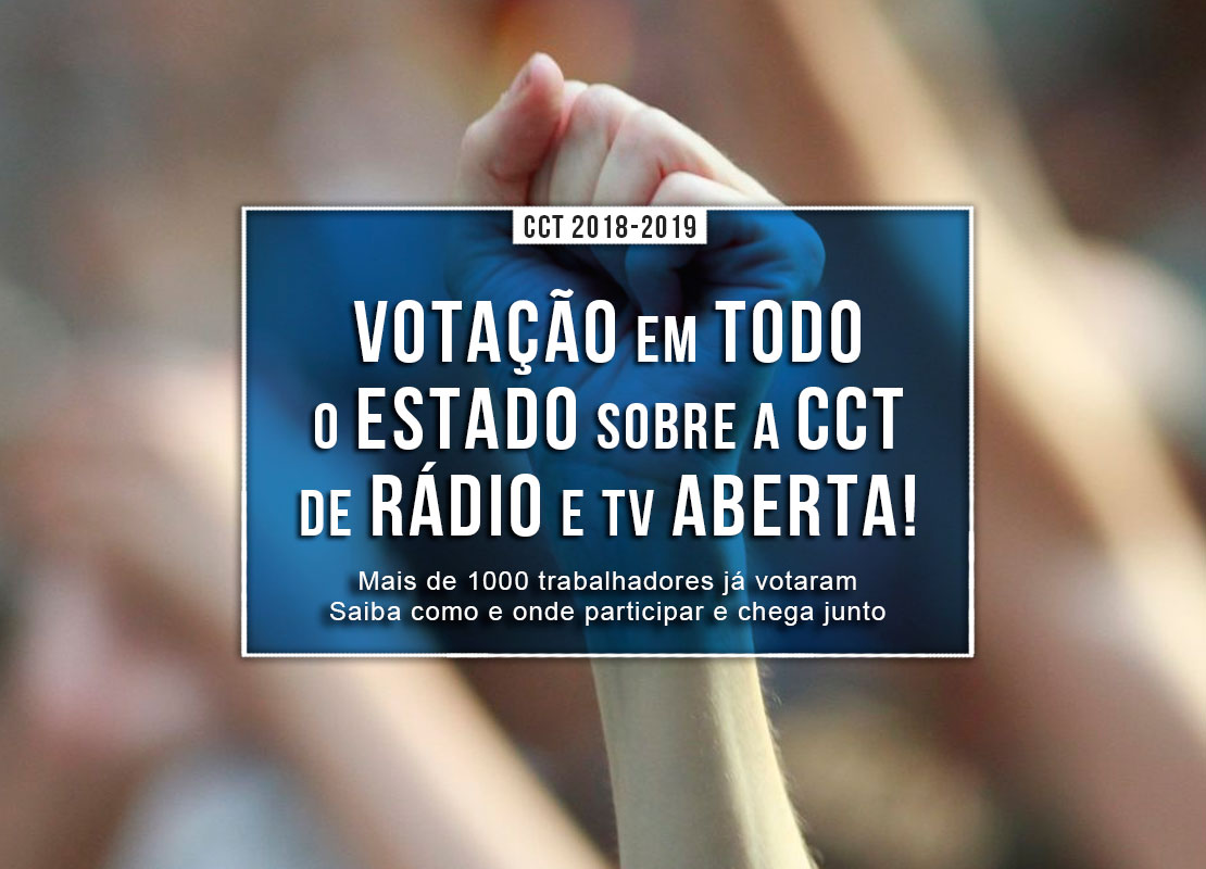Votação em todo o RJ sobre a CCT de Rádio e TV aberta! - RadialistasRJ